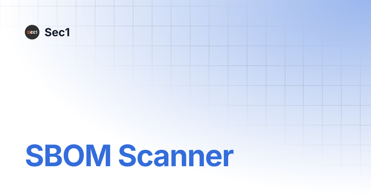 SBOM Scanner | Sec1